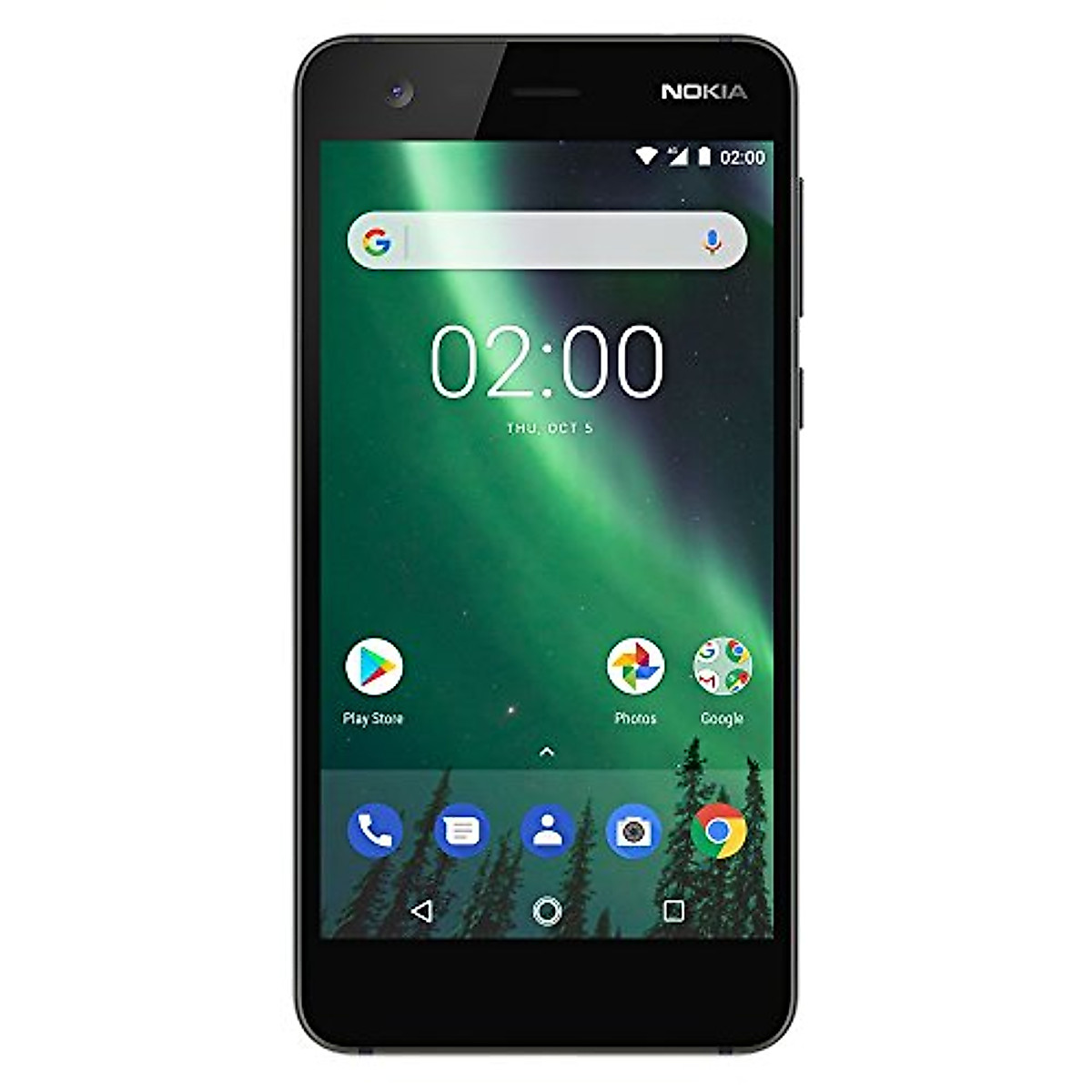 Nokia 2 - Android - 8GB - Single SIM Unlocked Smartphone (AT&T/T-Mobile/MetroPCS/Cricket/H2O) - 5" Screen - Black - U.S. Warranty