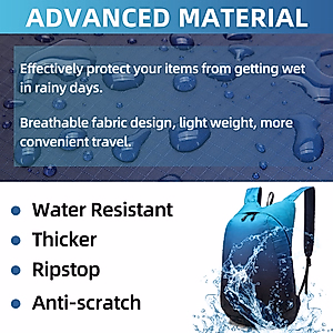 TurnWay Ultra lightweight Water Resistant Packable Backpack, Foldable Hiking Daypack for Travel Camping Cycling Outdoor for Women and Men (Blue)