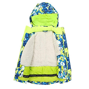 PHIBEE Big Boy's Waterproof Breathable Snowboard Ski Jacket Print1 6