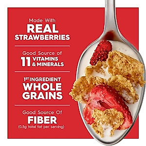 Kellogg's Special K Cold Breakfast Cereal, 11 Vitamins and Minerals, Made with Real Strawberries, Family Size, Red Berries (3 Boxes)