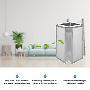 Basum MA-50 Replacement Filter, Compatible with Medify MA-50 Air Purifier, 3-in-1 H13 True HEPA Filter, 1 Pack