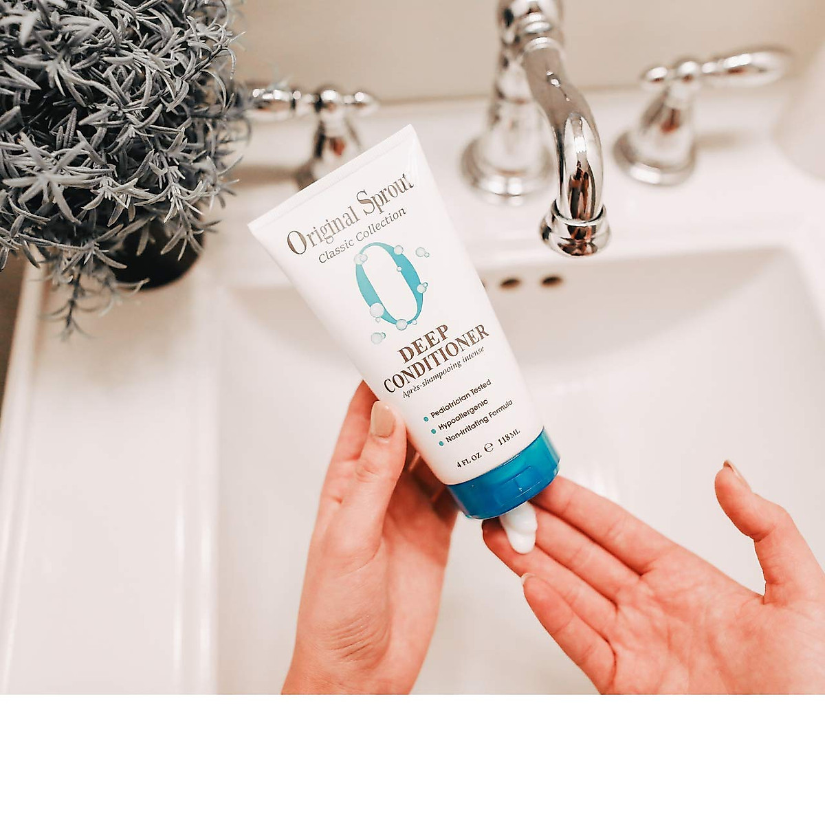 Original Sprout Deep Conditioner. Organic Vegan Deep Conditioning Treatment for Natural Hair Care. 4 Ounces. 2 Pack. (Packaging May Vary)