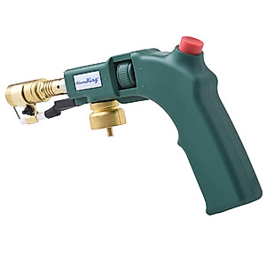 Flame King Propane & Mapp Gas Blow Torch 27,000 BTU w/Self-Igniter for Searing, Soldering and as Fire Starter