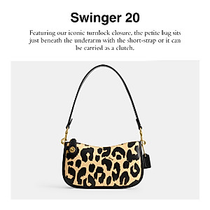 COACH Leopard Printed Leather Swinger 20, Leopard