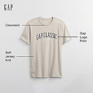 GAP Mens Vintage Logo Short Sleeve T-Shirt T Shirt, Gasoline Green, Large US