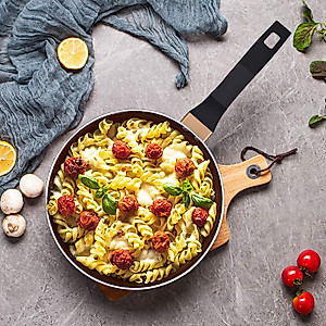 Pots and Pans Sets, Nonstick Cookware Set, Induction Pan Set, Chemical-Free Kitchen Sets, Saucepan, Frying Pan, Black,5 Pieces