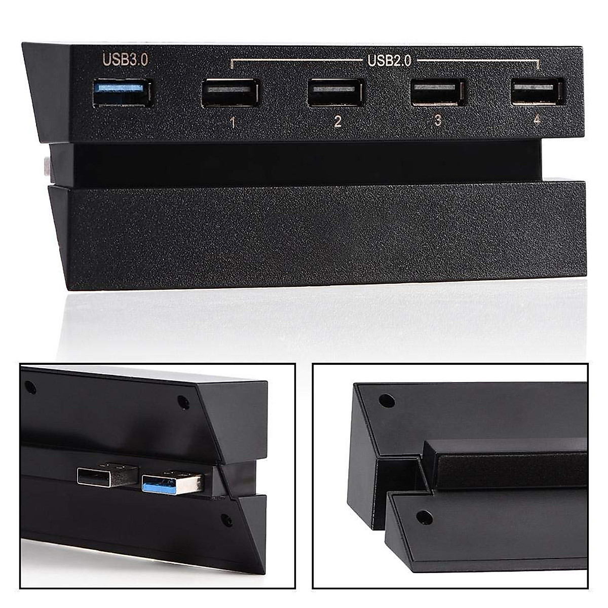 125 5 Port USB Hub for PS4, USB 3.0 2.0 High Speed Expansion Hub Charger Controller Splitter Expander Specially Designed for PS4 Game Console
