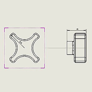 Astronomical Telescope Accessories M6 Thumb Screws (Single Screw for Sale, Not a Set) Upgrade with Protection Head (Color : M6 X50mm)