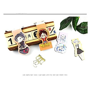 6 Pcs Magnetic Bookmark for One Piece,Book Clip Cartoon Anime Cultural Creative Gift Creative