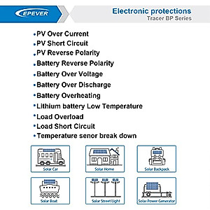 EPEVER MPPT Charge Controller 30A 12V 24V Auto Max PV 100V 390W/780W Solar Panels Regulator Waterproof IP67 Kit for Sealed, Gel, Flooded, Lithium & User Types (MPPT 30A+MT50+RS485)