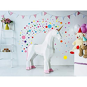 264 Pieces Polka Dots Wall Sticker Circle Wall Decal for Kids Bedroom Living Room, Classroom, Playroom Decor Removable Vinyl Wall Stickers Dots Wall Decals (12 Farben)