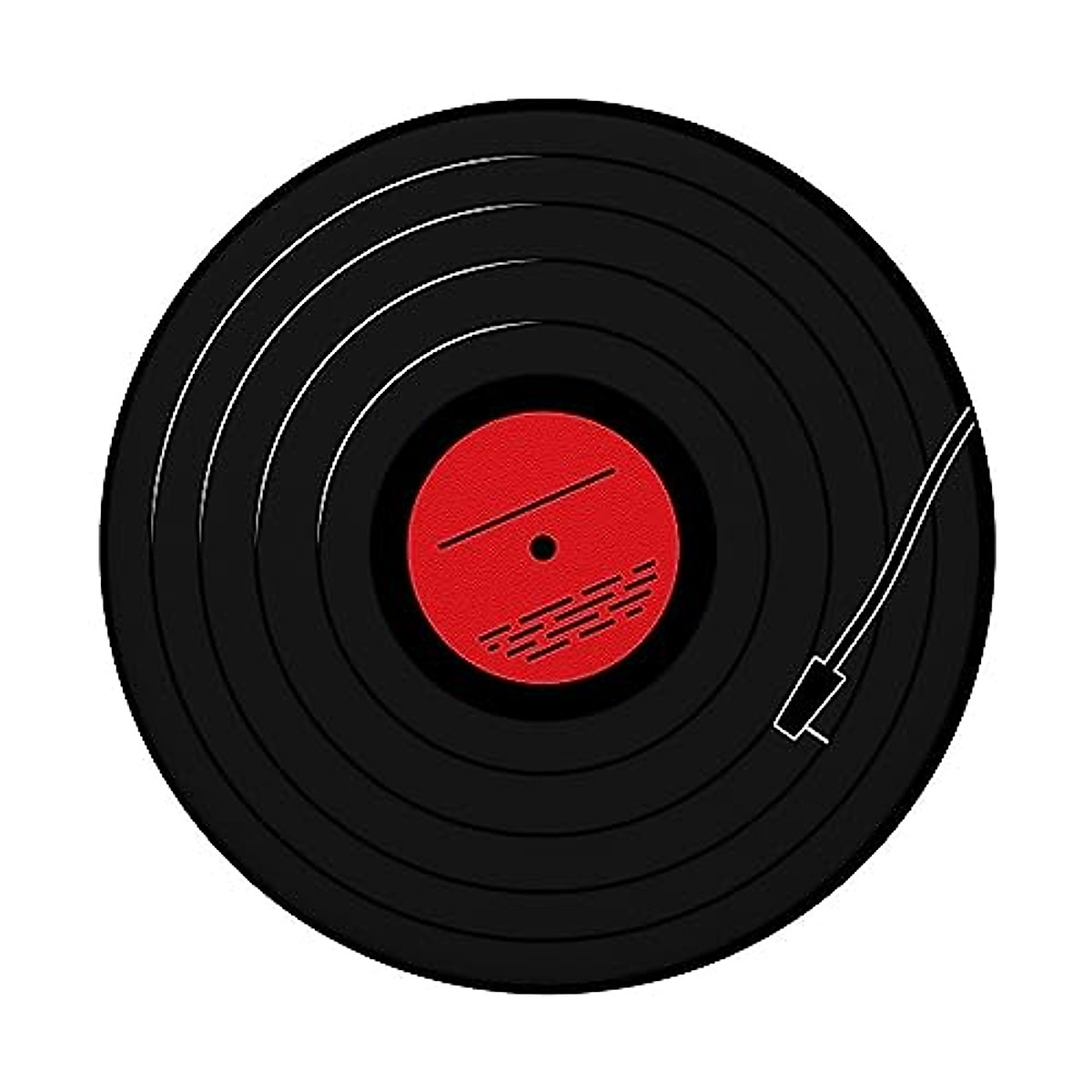 Retro Vinyl Album Record Player LP Art Red Design PopSockets Swappable PopGrip