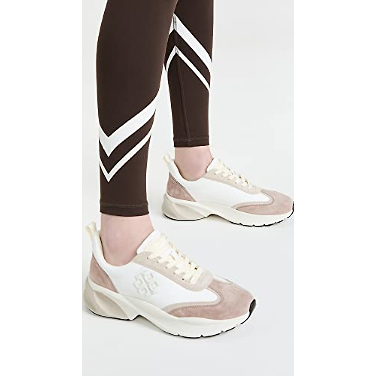 Tory Burch Women's Good Luck Trainers, White/New Ivory/Cerbiatto, 9.5 Medium US