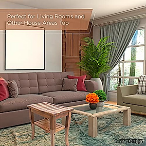 Slimry Design Teak Shower Bench - Solid and Water -Resistant Teak Bench with Storage Shelf Easy to Use Bath Stool with Non-Slip Pads -Assembly Required (Small)