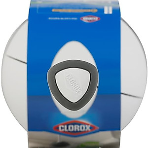 Clorox Toilet Plunger and Hideaway Caddy Bathroom Combo, White/Grey