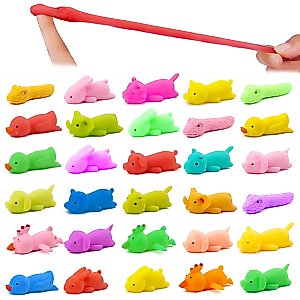 30 Pcs Slingshot Animals Finger Toys, Catapult Toys as Fun as Slingshot Chicken, Cute Shapes, More Colors, Great for Flying Games and Party Favors.
