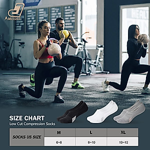Amutost No Show Socks Womens Athletic Cushion Ankle Footies Low Cut 5-6 Pairs