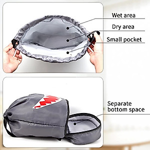 ZIXINZIYI Kids drawstring bag,Kids swim bag,Dry and wet storage bag for boys and girls,Kids sports beach camp backpack