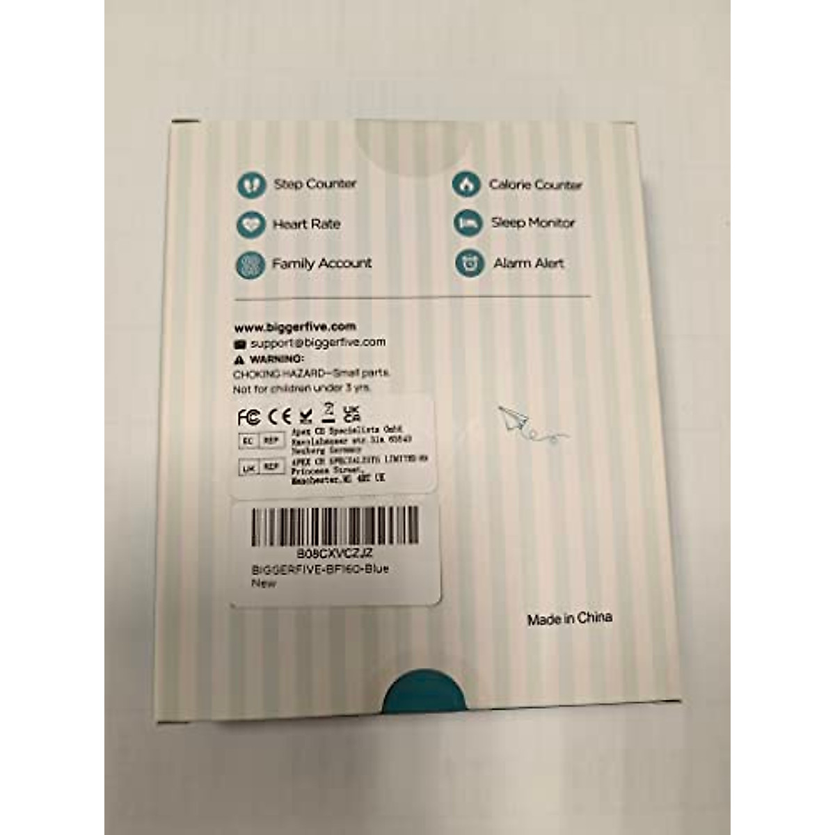 BIGGERFIVE Vigor Kids Fitness Tracker for Girls Boys Ages 5-15, Kids Watch with IP68 Waterproof, Pedometer, Kids Activity Tracker with Heart Rate Sleep Monitor, Calorie Step Counter Watch