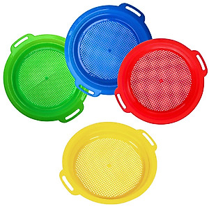 Sluiceboy Prospecting Sand Sieve Kit | Gemstone I.D. Chart | 10" Plastic Sieve | Hand Shovel | Stone Rock Material Classifier Sifter