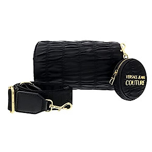 Versace Jeans Couture Black Small Pouch Nylon Crossbody Bag with Coin Purse for womens