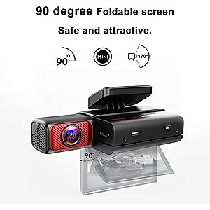 4K Dash Cam Built-in WiFi Front Dash Camera 3'' IPS Screen Car Driving Recorder 170°Wide Angle Dashboard Camera with Super Night Vision WDR G-Sensor Parking Monitor Loop Recording