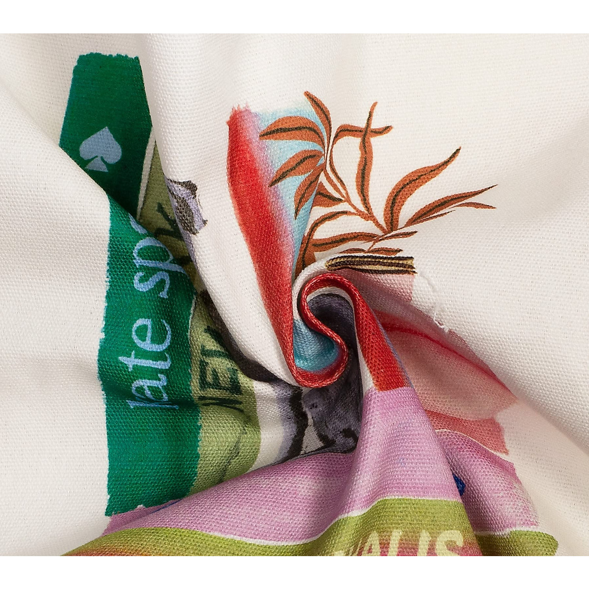 kate spade new york Canvas Tote Bag for Women, Cute Tote Bag for Teacher, Canvas Beach Bag, Book Tote with Pocket, Bookshelf