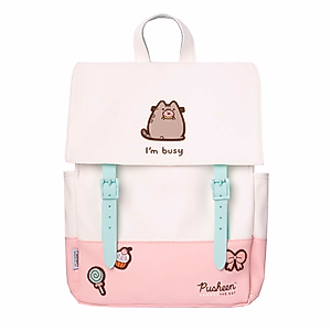 Official Pusheen Backpack, Kawaii Backpack - Bookbag, Travel Laptop Backpack, Girls Bag, Pusheen Gift - Pink Backpack