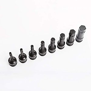 1/2" Drive Impact Socket Hex Bits | 8pc Metric Set Long Air Allen Driver