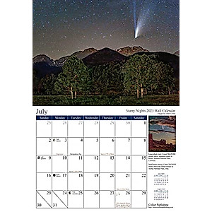 Starry Nights 2023 Astronomy Wall Calendar - featuring photography of the northern lights, Milky Way, outer space, stars, sky, and more (13.5" x 9.75")