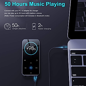 RUIZU 32GB HiFi Lossless MP3 Player with Bluetooth 5.0, DSD High Resolution Digital Audio Player, High-Res Portable Music Player with 2.8 inch Full Touch Screen, Support up to 512GB Micro SD Card