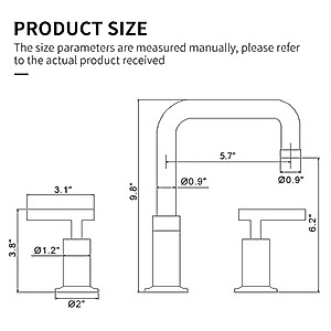 HOMELODY 2 Handles Bathroom Faucet Oil Rubbed Bronze, 8 inch Widespread Faucet for Bathroom Sink, 3 Hole Bath Sink Faucet with Pop Up Drain