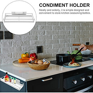 Hemoton drawer rack Under Sink Cabinet Organizer sliding kitchen storage undershelf storage basket Pull Out Shelf Drawer Basket vanity drawer Partition white dressing table carbon steel