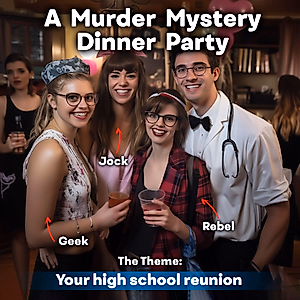 Darkridge Reunion: A Murder Mystery Game | for Adults & Teens, 6-12 Players | Murder Mystery Dinner Party Game | High School Reunion Theme | Party Kit | Board Games | Teen Games | Live The Mystery!