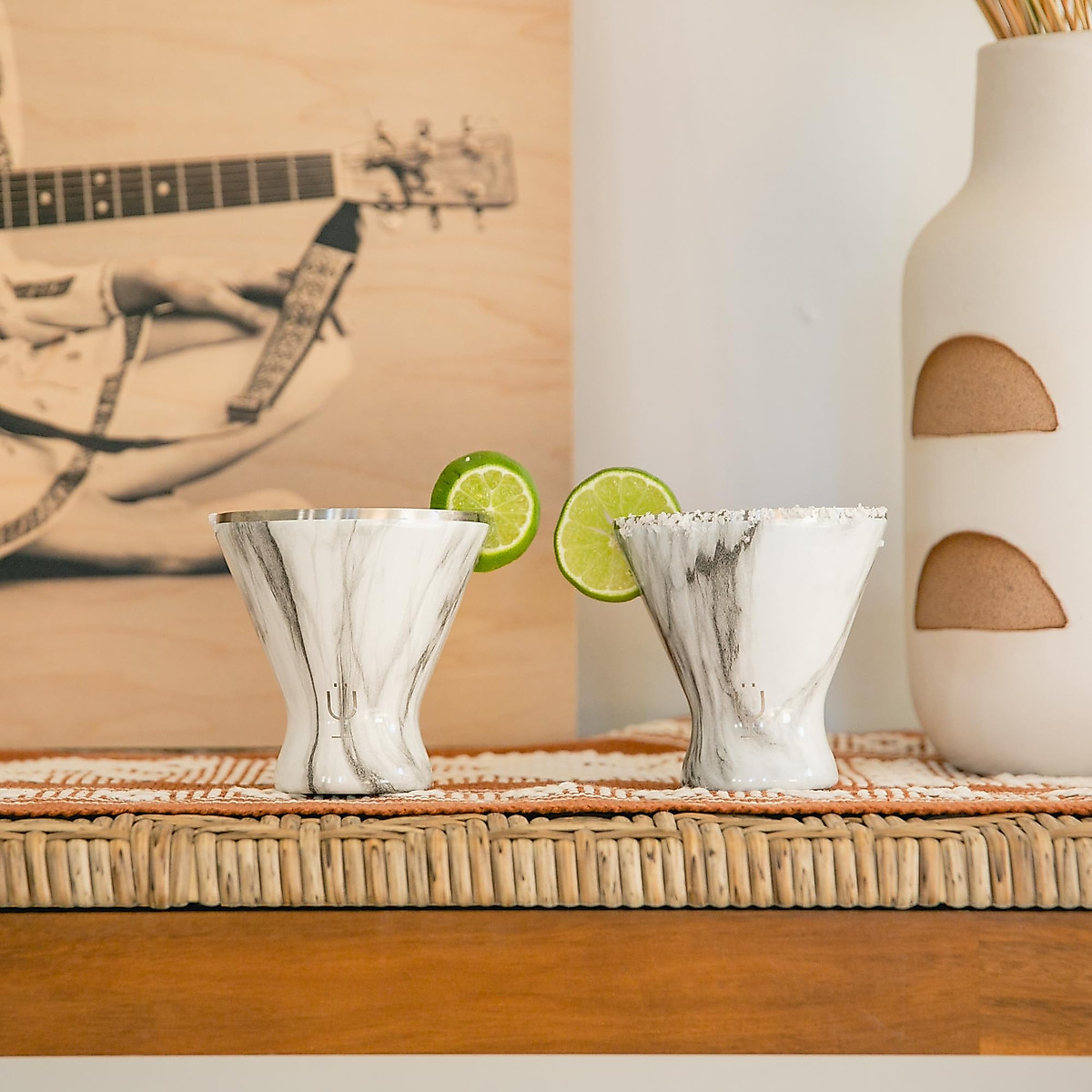 BrüMate MargTini 10oz Martini Margarita Tumbler - Made With Vacuum-Insulated Stainless Steel (Blue Agave)