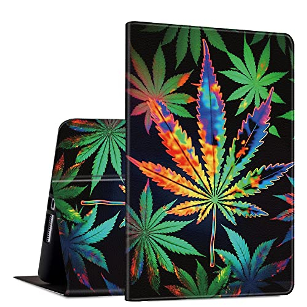 Rossy Case for Samsung Galaxy Tab A8 Case 10.5 inch 2022 Slim Lightweight PU Leather Adjustable Smart Stand Cover with Auto Wake/Sleep for Samsung Tab A8 2022 (SM-X200/X205/X207),Marijuana Leaf Weed