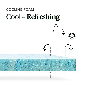 ZINUS 12 Inch Green Tea Cooling Gel Memory Foam Hybrid Mattress / Pocket Innersprings for Motion Isolation / Edge Support, Queen, White