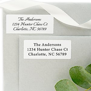 Personalized Return Address Labels Stickers - 150 Matte Custom Mailing Labels for Envelopes, Self Adhesive Flat Sheet Rectangle Personalized Name Stickers