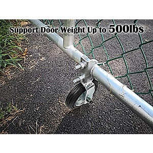 Mofeez Gate Wheel for Metal Swing Gate with 1-5/8" Thru 2" Gate Frames, Gate Support Wheel for Chain Link Fence, Prevent Gate from Dragging