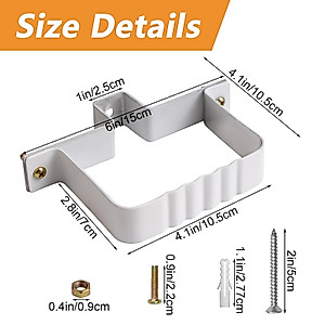 MOROBOR Downspout Fasteners, 2 Pcs White Downspout Wall Bracket Downspout Pipe Clips Downspout Gutter Straps Downspout Adapter for Home Building Roof Drain