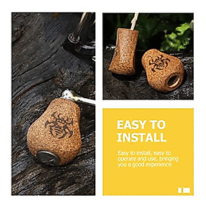 BESPORTBLE Fishing Rod Grip Ball Fishing Rod Storage Fishing Pole Holders for Boats Cork Reel Handle Tools Fishing Reel Handle Cover Decorate Soft Glue Imitation Wood Replaceable