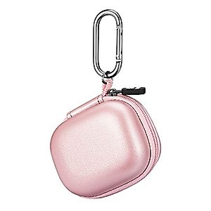 Fintie Case for AirPods Pro 2 (2022) / AirPods 3 (2021) / AirPods Pro (2019) / Jabra Elite 75t, Hard EVA Shockproof Portable Full Protective Cover Carrying Bag (Rose Gold)
