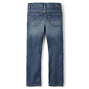 The Children's Place boys Basic Bootcut jeans, Med Indigo Single, 14 US