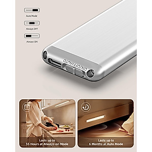 EZVALO Under Cabinet Lights,72 LED Under Cabinet Lighting Wireless Night Light, Battery Powered 3300K with Remote Control Under Counter Lights for Kitchen,Cabinet,Bedroom(Warm White) 2 Pack