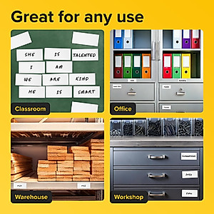 Dry Erase Magnetic Labels - Reusable Sticky Notes - Magnetic Notepads for Refrigerator - Dry Erase Magnetic Sheets - Blank Magnet Stickers to Write On - Magnets for Whiteboard Classroom Fridge