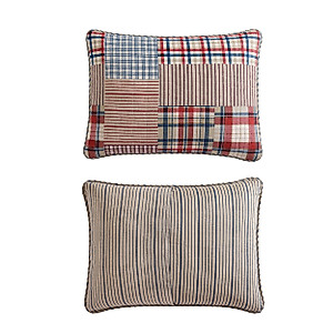 Eddie Bauer - Twin Quilt Set, Reversible Cotton Bedding with Matching Sham, Lightweight Home Decor for All Seasons (Hawthorne Brown, Twin)