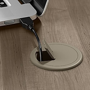 Bush Furniture Cabot 60W L Shaped Computer Desk in Ash Gray