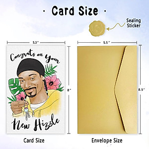 Funny Housewarming Card for Friends, Unique New Home Card for Coworkers Relative Neighbors, Perfect House Gifts for Women Men, Congrats on Your New Hizzle