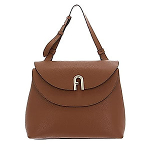 Furla Women's Cognac Leather Primula Large Top Handle Tote Handbag
