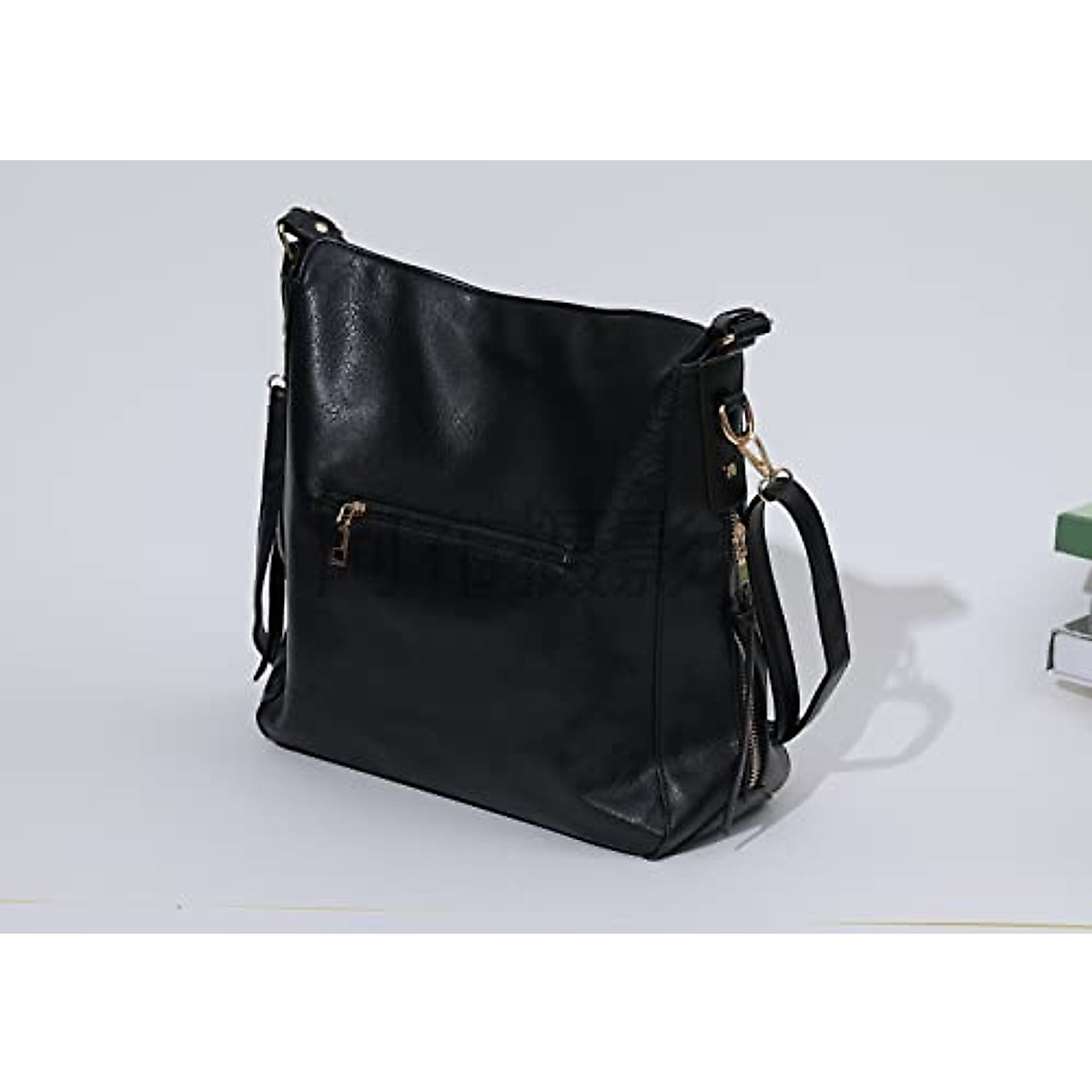 MIRRORLET Women’s Long Handle Bag (RED) with three ZIPPERED POCKETS. Tote bag, Shoulder bag for working and informal activities. (Environmentally friendly non leather from animals’ skin).